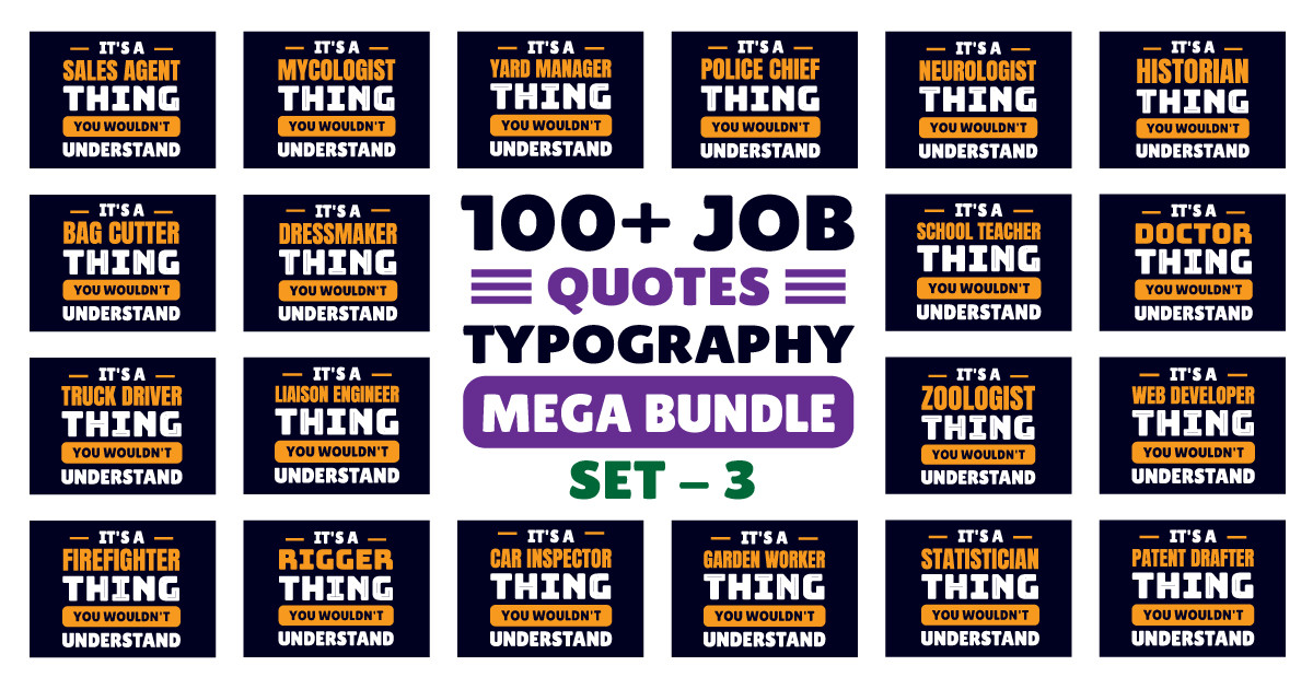 Job Quotes Bundle 3 Bundle · Creative Fabrica