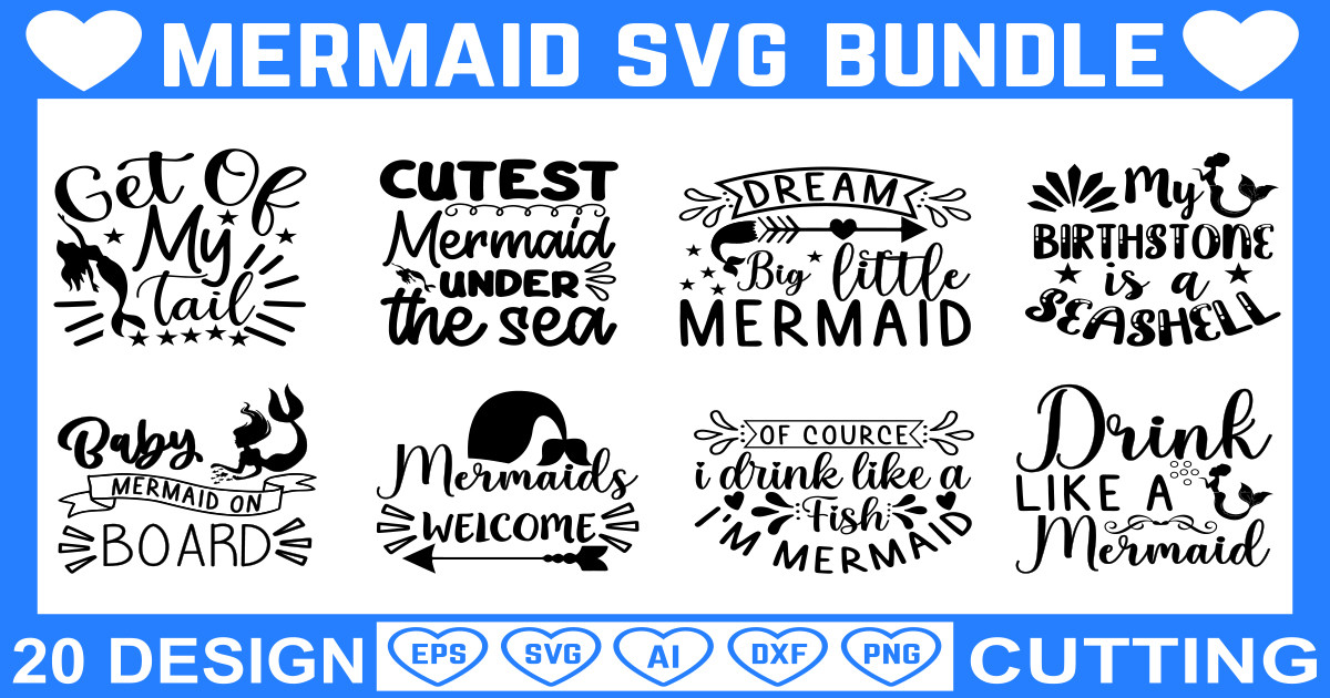 Mermaid SVG Bundle Bundle · Creative Fabrica
