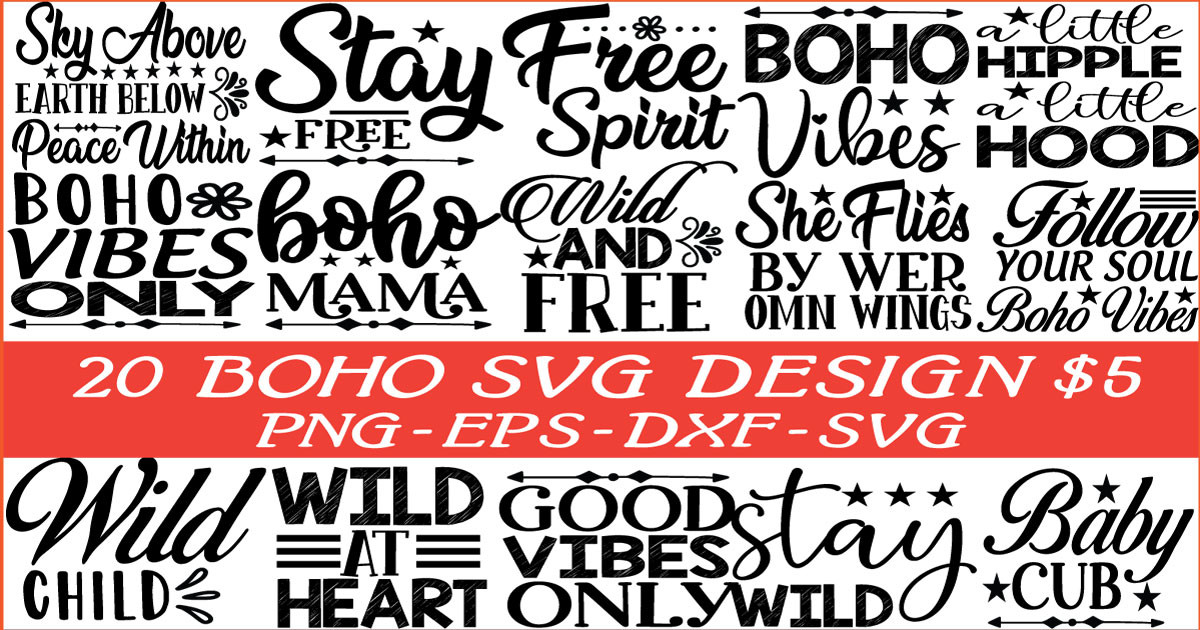 Boho SVG Bundle Bundle · Creative Fabrica