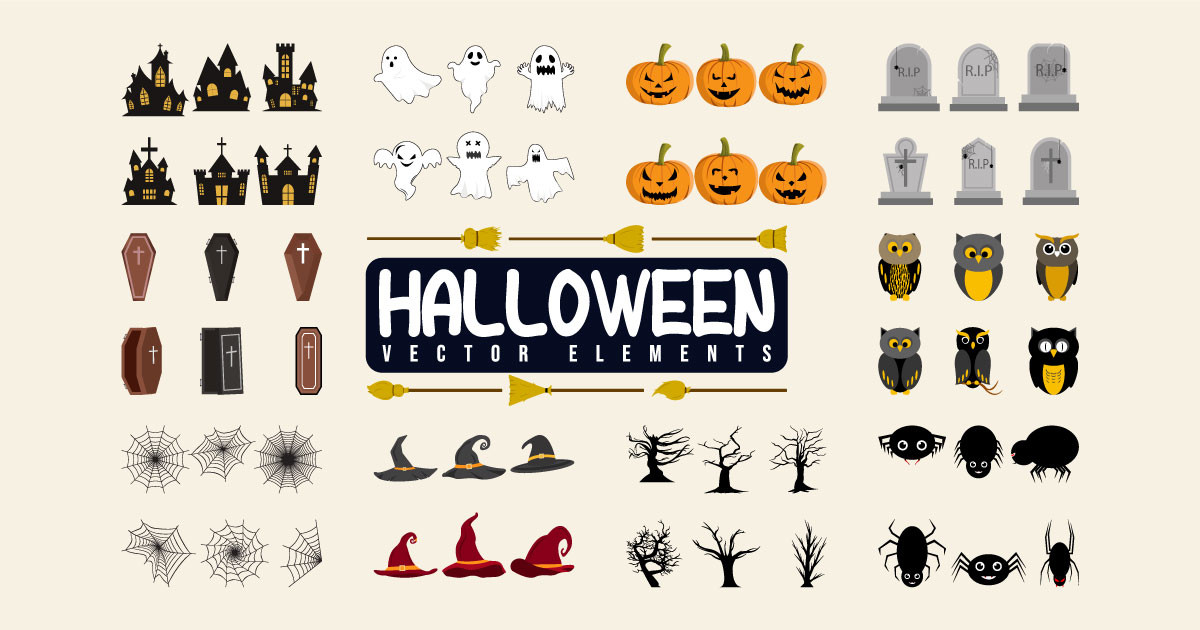 Halloween Vector Elements Bundle Bundle · Creative Fabrica