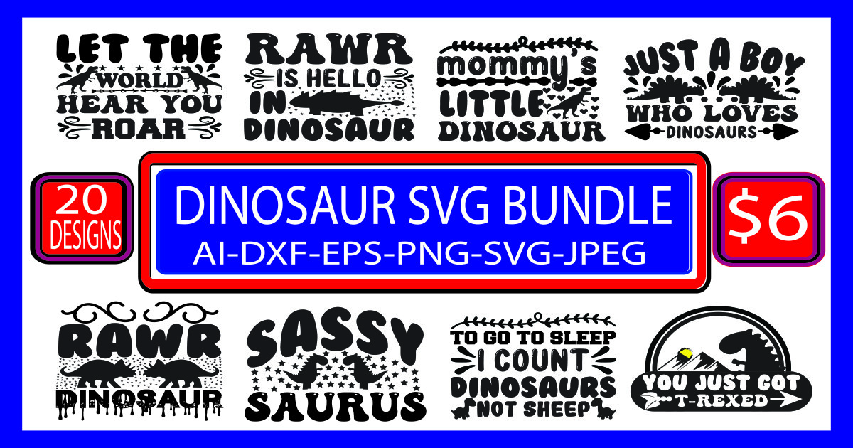 Dinosaur SVG Bundle Vol.2 Bundle · Creative Fabrica