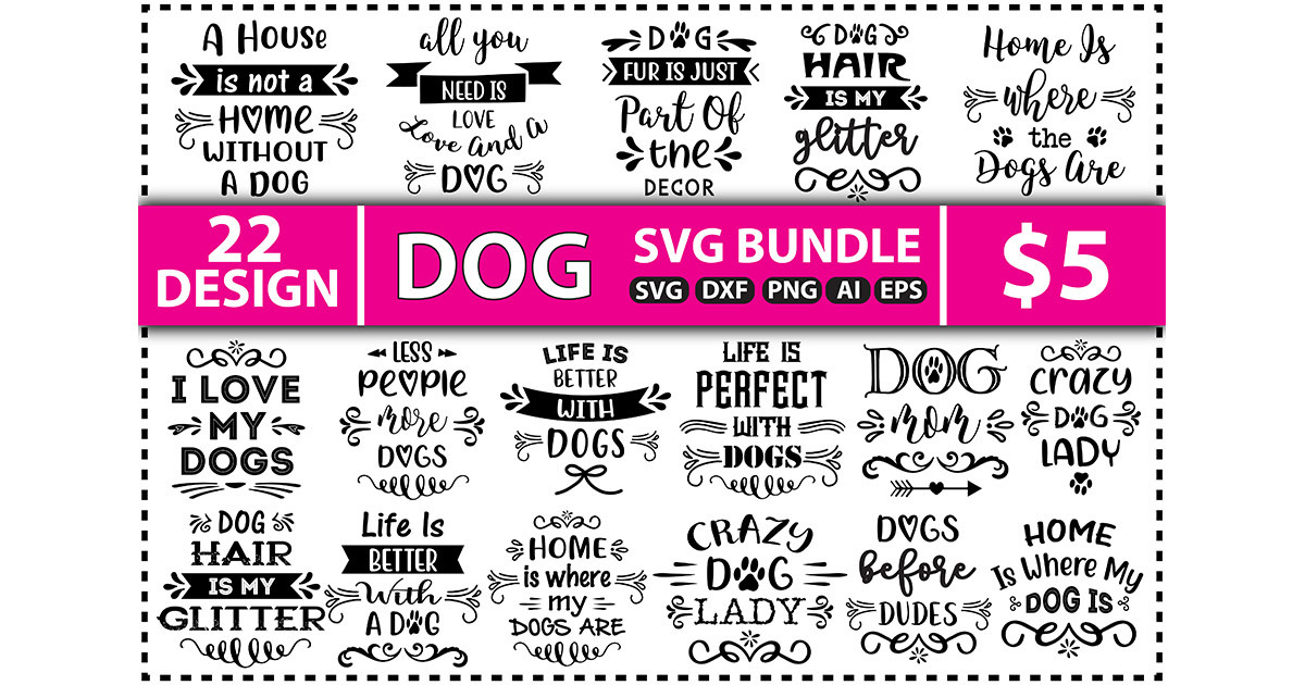 Dog SVG Bundle Bundle · Creative Fabrica