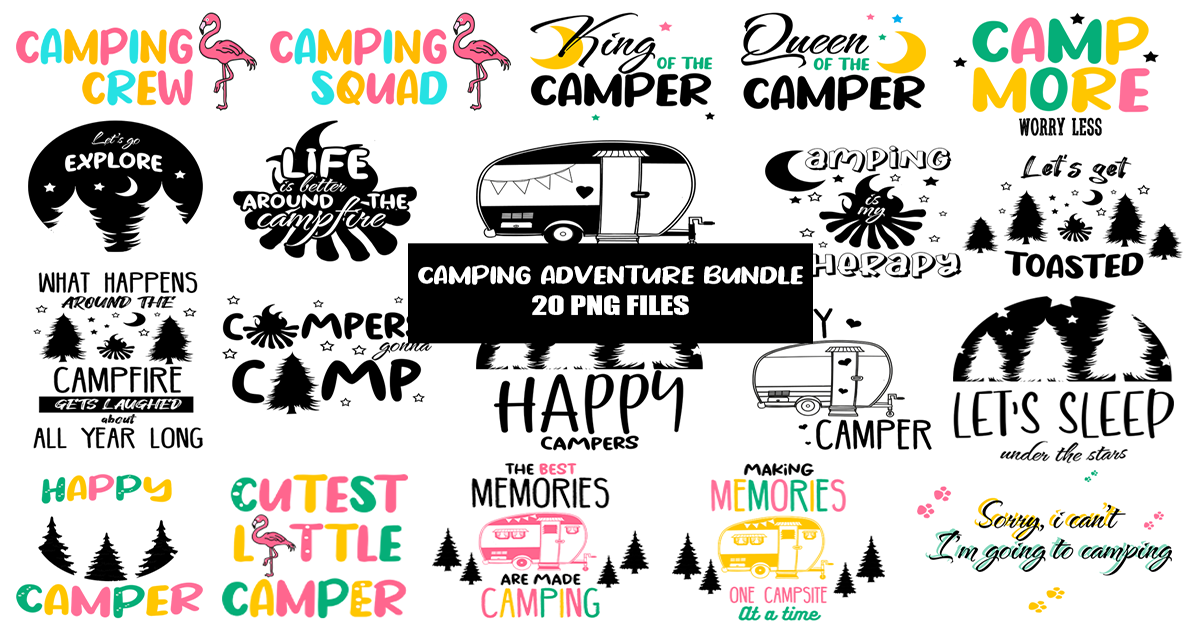 Camping Adventure Bundle Bundle · Creative Fabrica