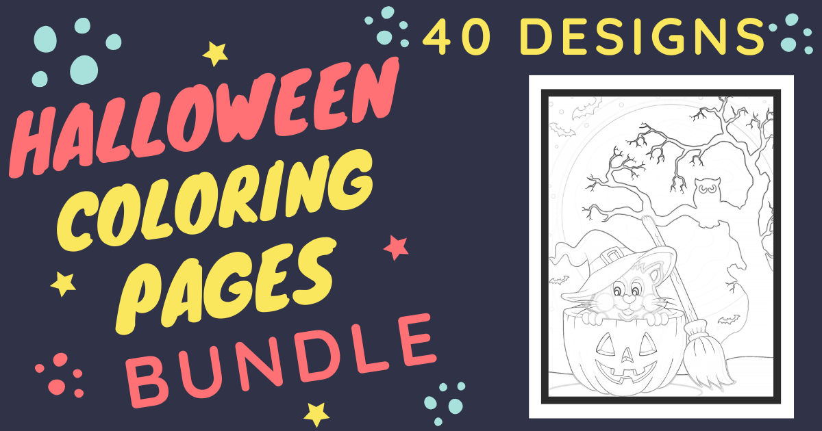Halloween Coloring Pages Bundle Bundle · Creative Fabrica