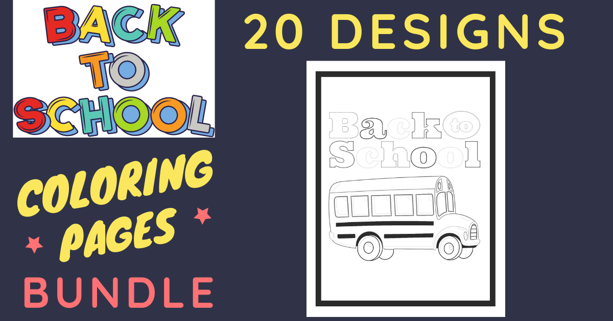 Back to School Coloring Pages Bundle Bundle · Creative Fabrica