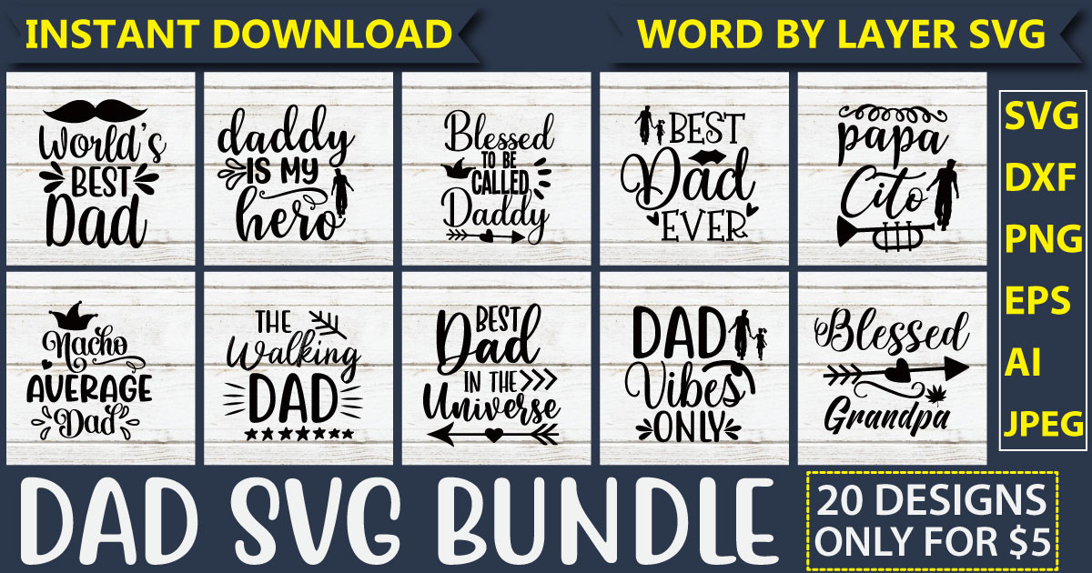 Dad SVG Bundle Bundle · Creative Fabrica
