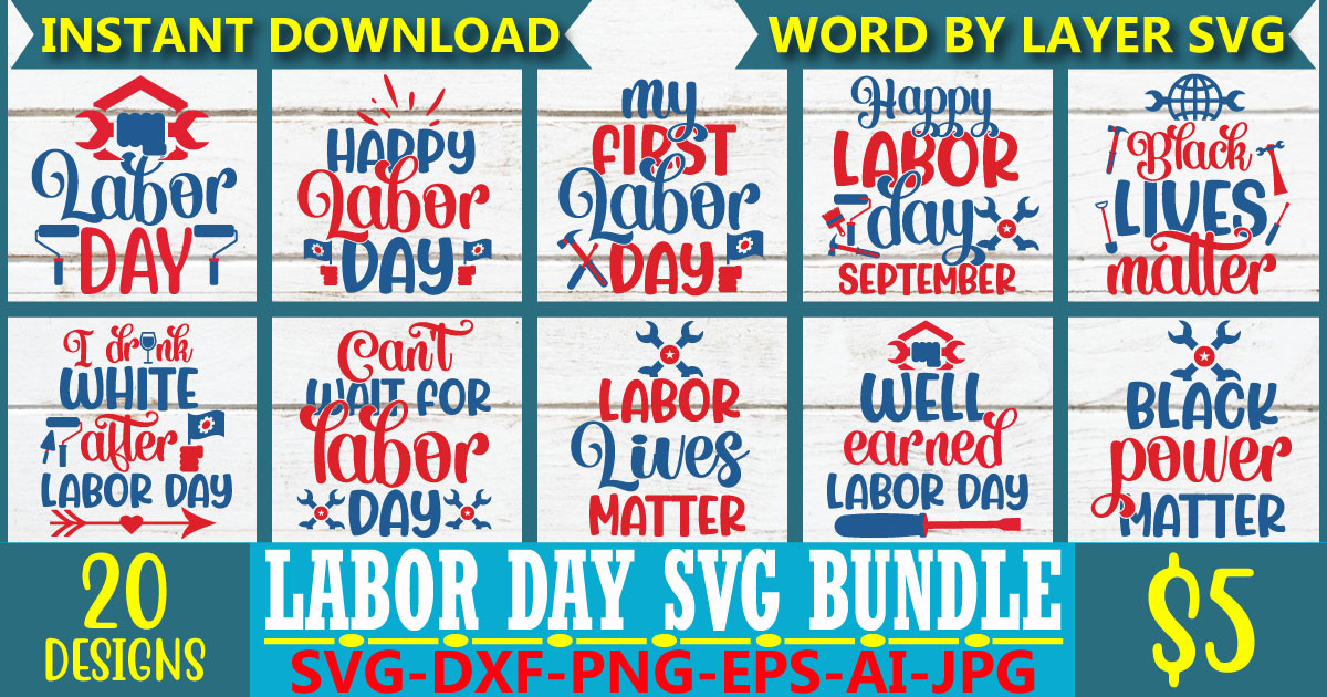 Labor Day SVG Bundle Bundle · Creative Fabrica
