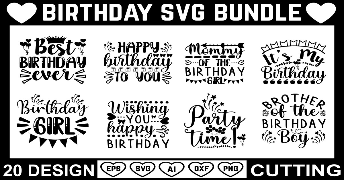 Birthday SVG Bundle Bundle · Creative Fabrica