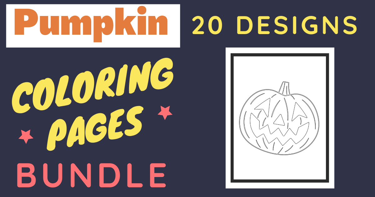 Pumpkin Coloring Pages Bundle Bundle · Creative Fabrica