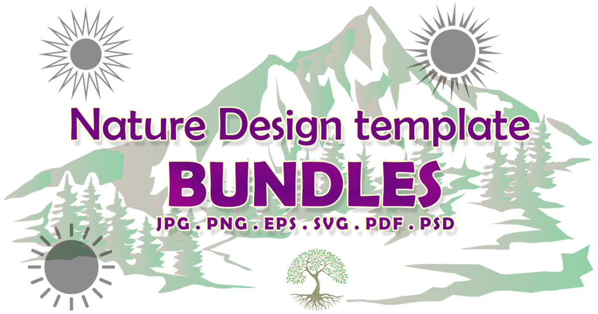 Nature Design Template Bundle Bundle · Creative Fabrica