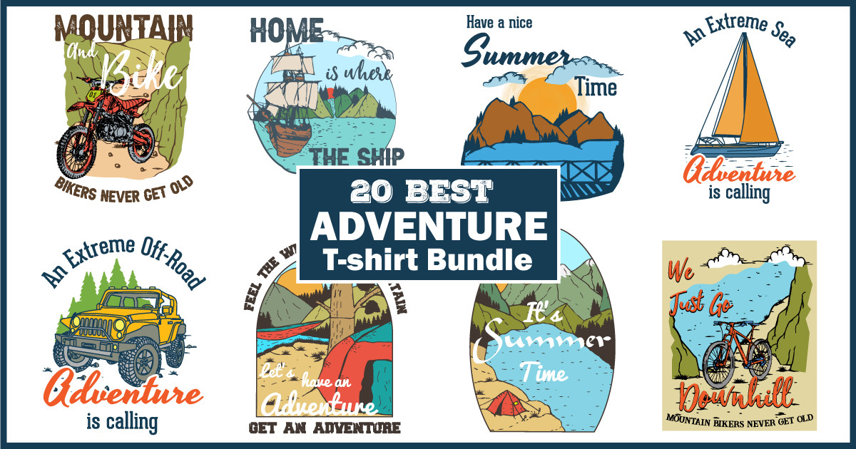 Adventure T-Shirt Bundle Bundle · Creative Fabrica
