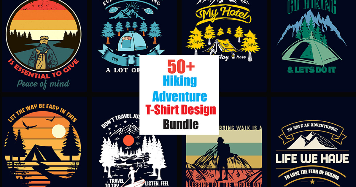 Adventure Hiking T-Shirt Bundle Vol.2 Bundle · Creative Fabrica