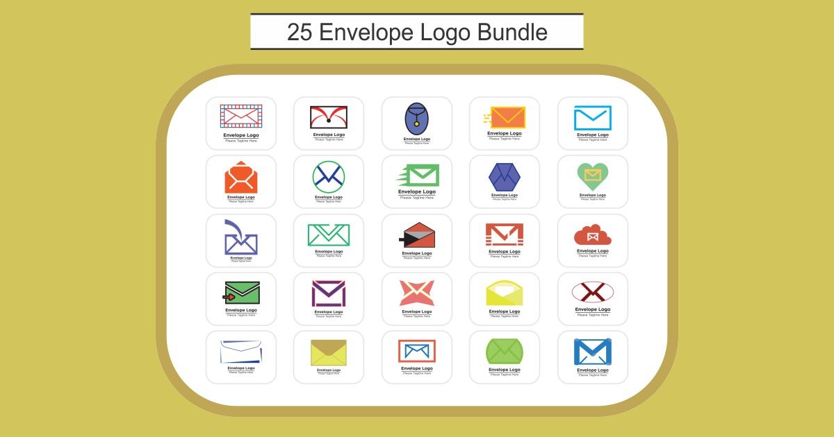 Envelope Logo Bundle 1 Bundle · Creative Fabrica
