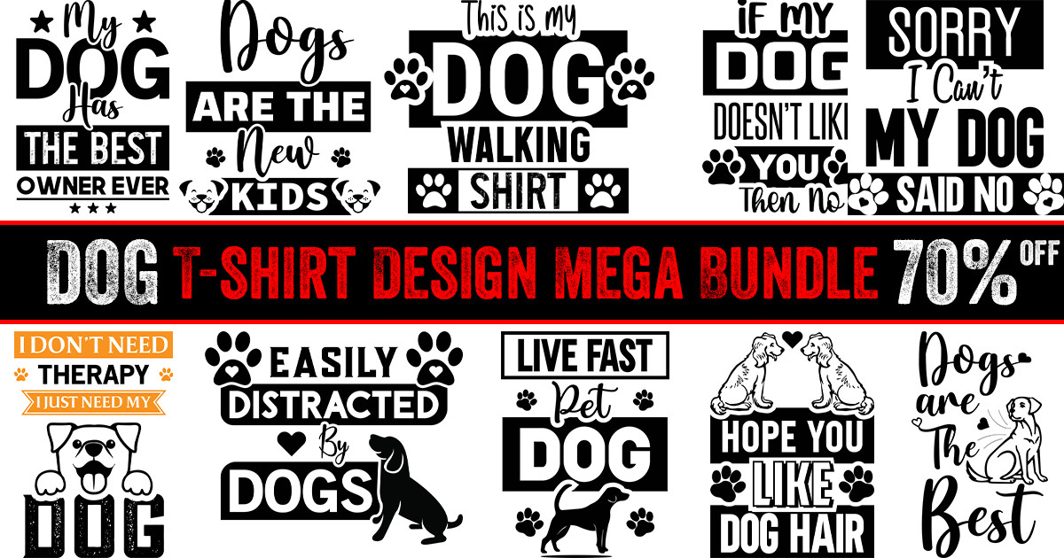 Dog T-Shirt Design Bundle Bundle · Creative Fabrica
