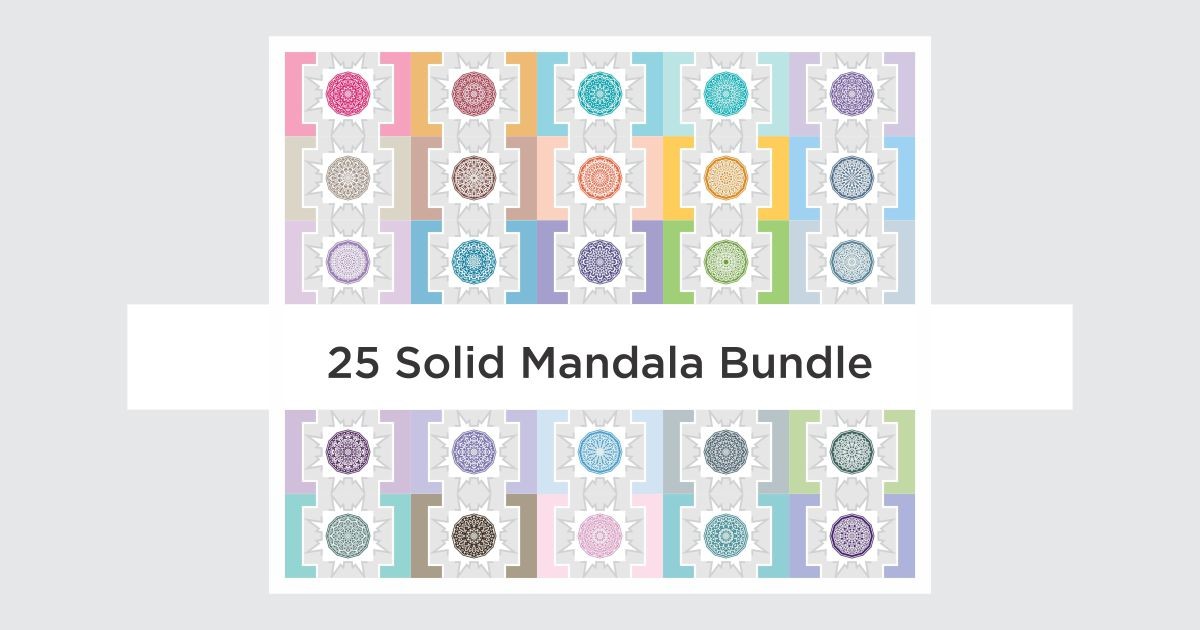 Solid Mandala Bundle 1 Bundle · Creative Fabrica