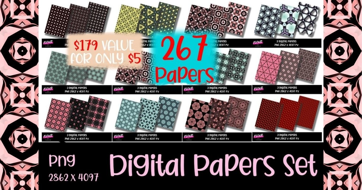 Digital Papers Bundle Bundle · Creative Fabrica