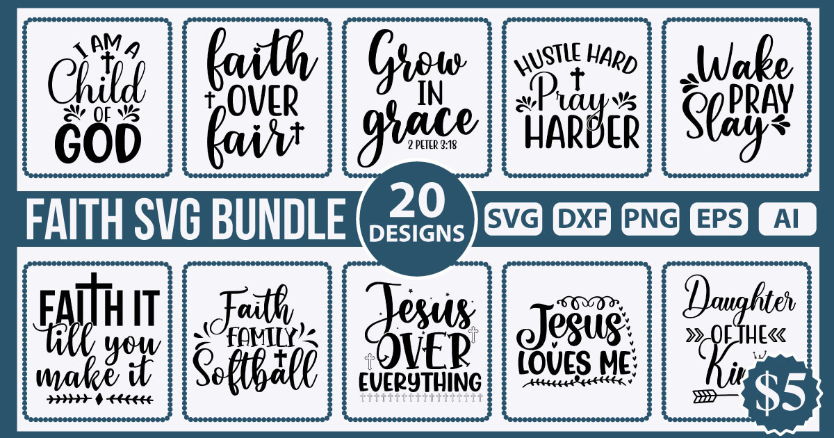 Faith Quotes SVG Bundle Bundle · Creative Fabrica