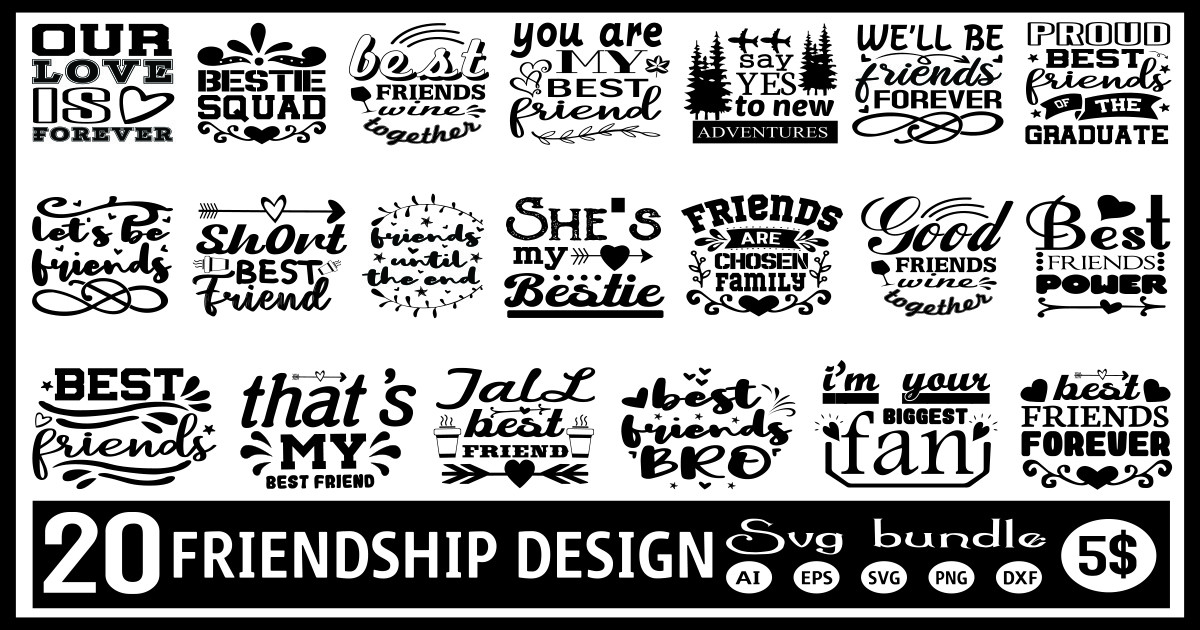 Friendship SVG Bundle Bundle · Creative Fabrica