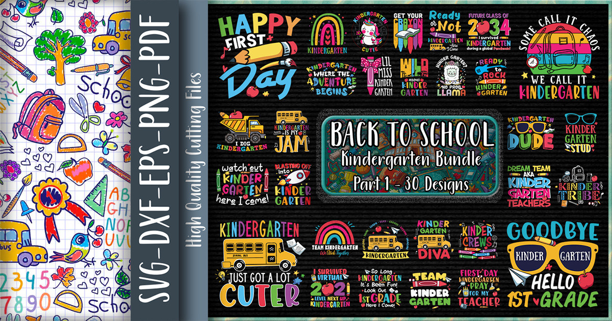 Kindergarten Back to School Bundle Part 1 Bundle · Creative Fabrica