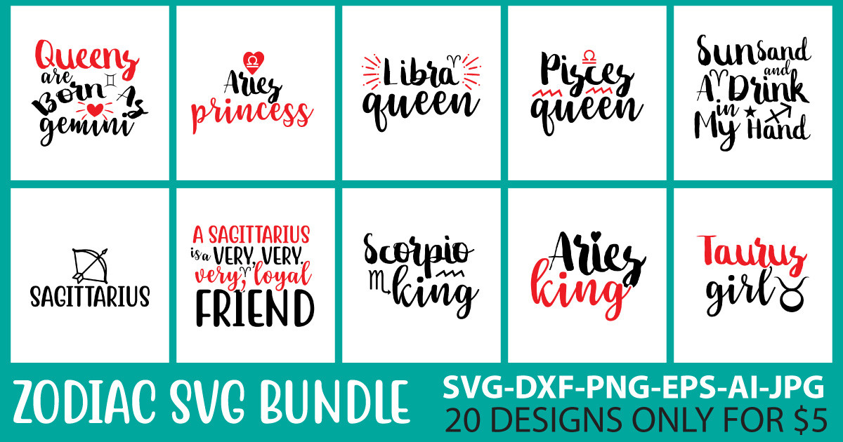 Zodiac SVG Bundle Bundle · Creative Fabrica
