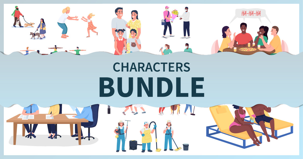 Characters Bundle Bundle · Creative Fabrica