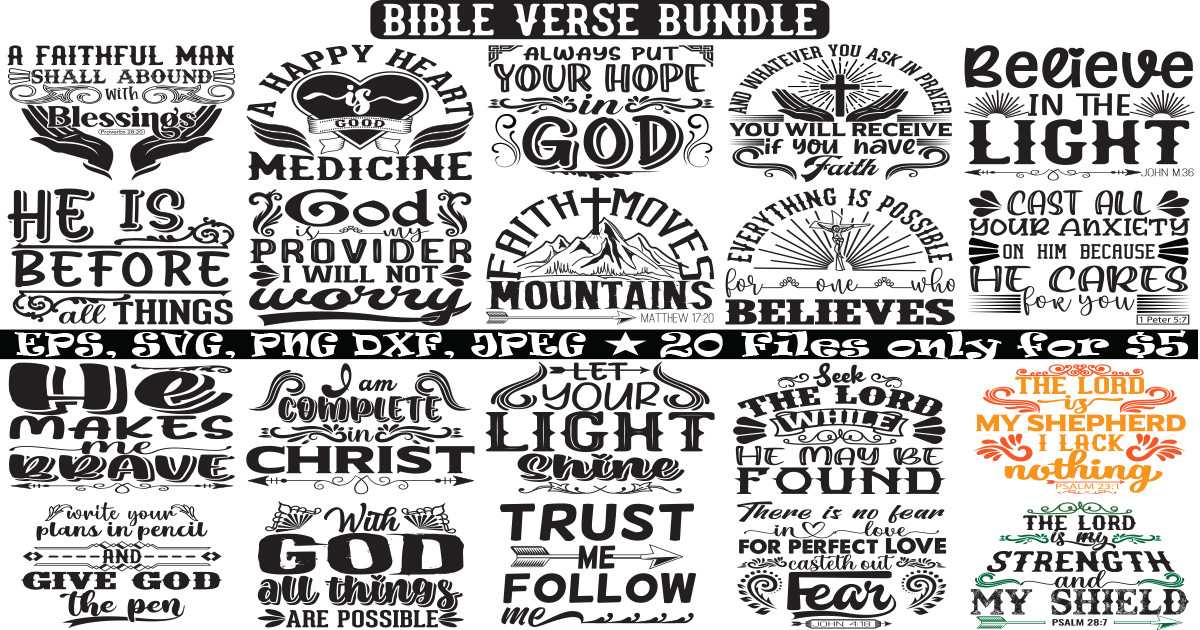 Bible Verse Bundle Bundle · Creative Fabrica
