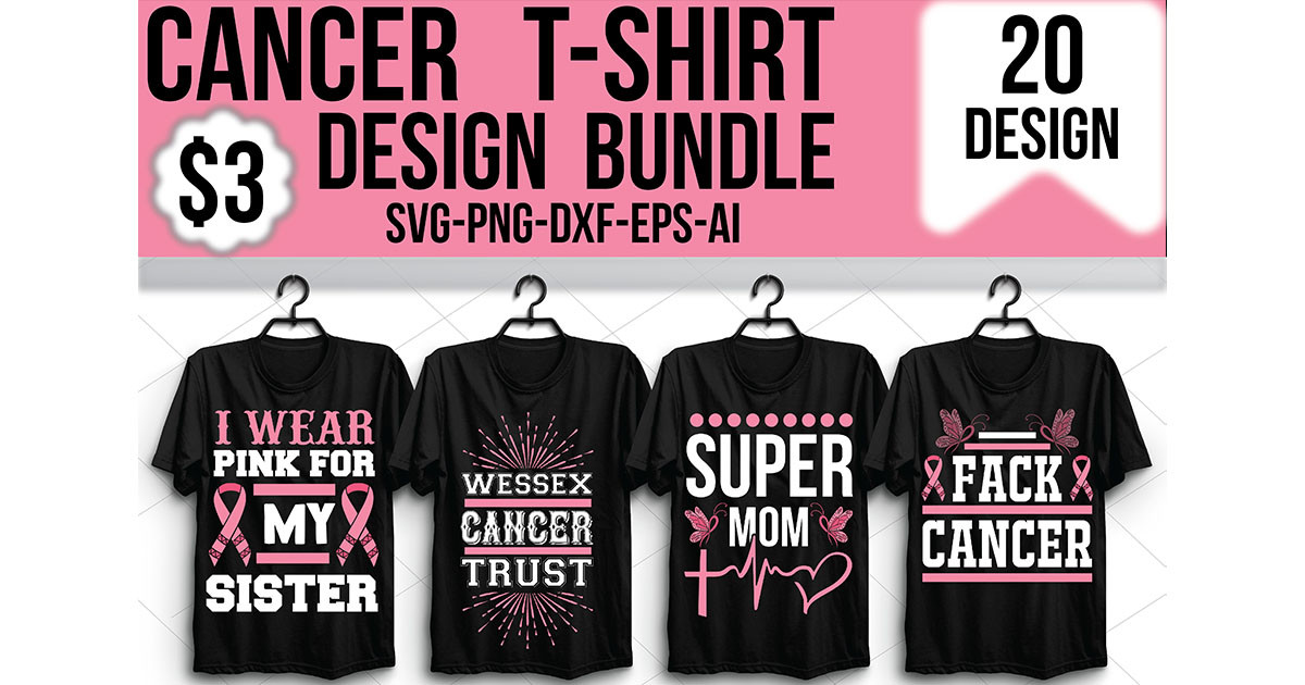 Cancer T-Shirt Design Bundle Bundle · Creative Fabrica