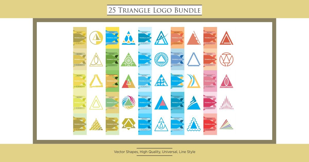 Triangle Logo Bundle 2 Bundle · Creative Fabrica