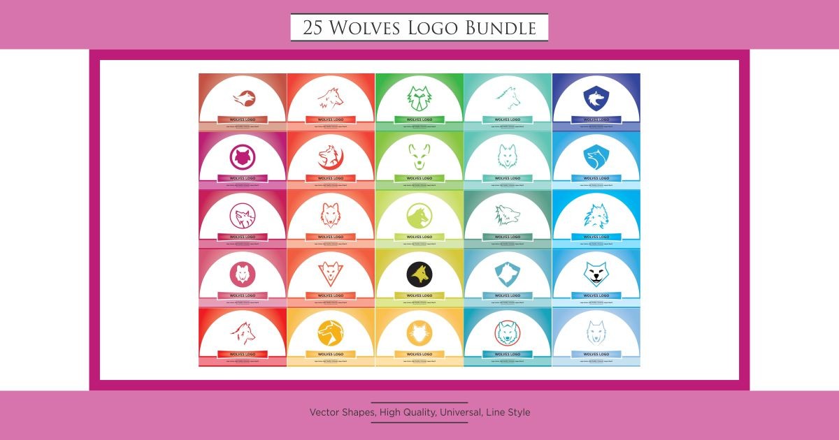 Wolves Logo Bundle 2 Bundle · Creative Fabrica