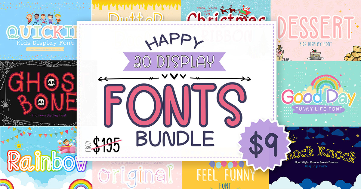 Happy Font Bundle Bundle · Creative Fabrica