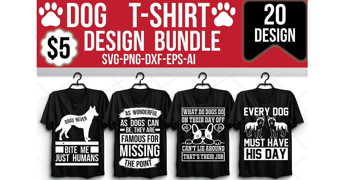 Dog T-Shirt Design Bundle Bundle · Creative Fabrica
