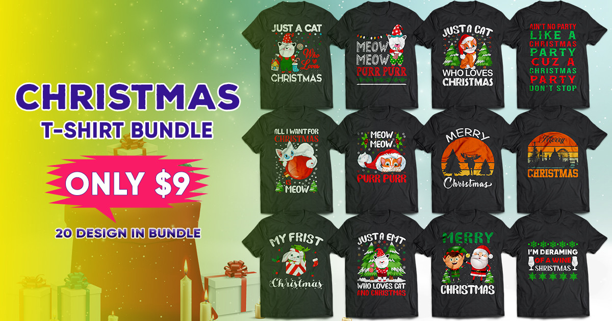Christmas T-Shirt Design Bundle Bundle · Creative Fabrica