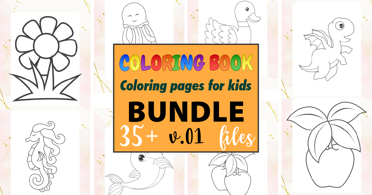 Coloring Pages for Kids Bundle Bundle · Creative Fabrica