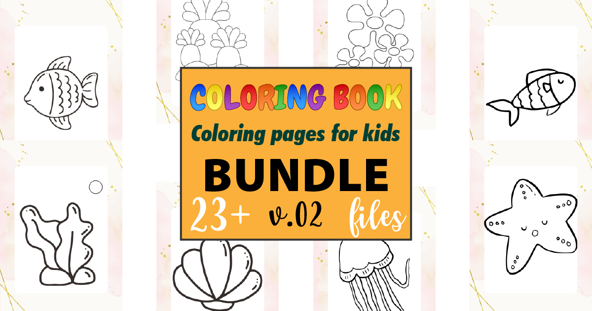 Coloring Pages for Kids Bundle V2 Bundle · Creative Fabrica