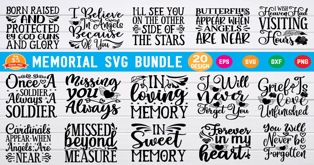 Memorial SVG Bundle Bundle · Creative Fabrica