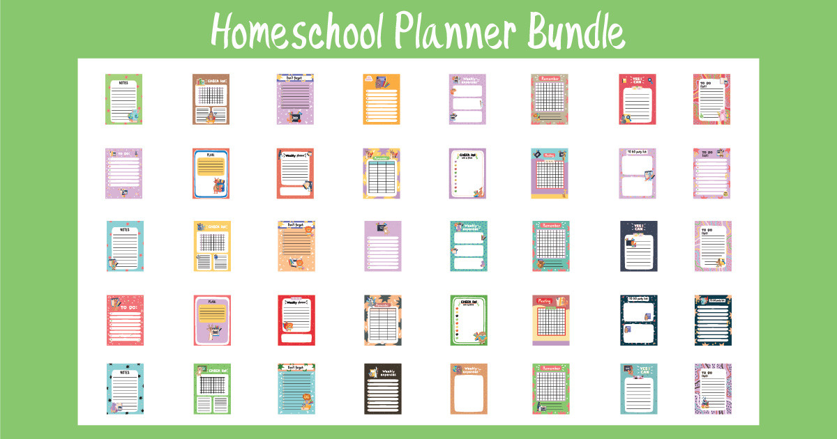 Homeschool Planner Printable Bundle Bundle · Creative Fabrica