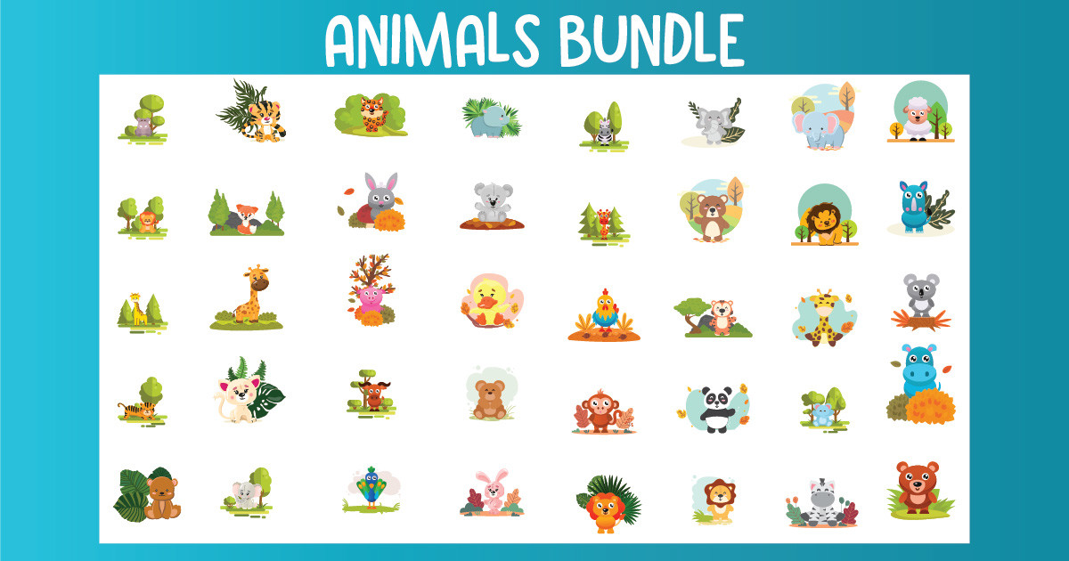 Animal Designs Bundle Bundle · Creative Fabrica