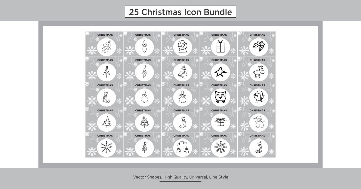 Christmas Icon Bundle 1 Bundle · Creative Fabrica
