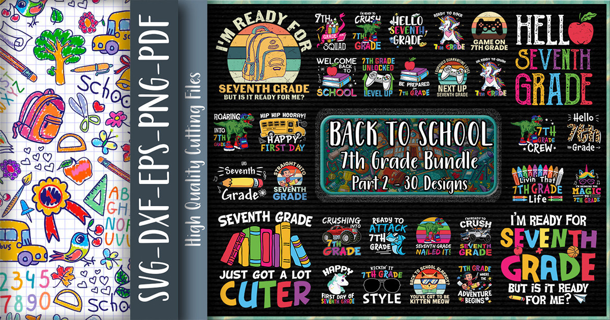 Seventh Grade Back to School Bundle P2 Bundle · Creative Fabrica