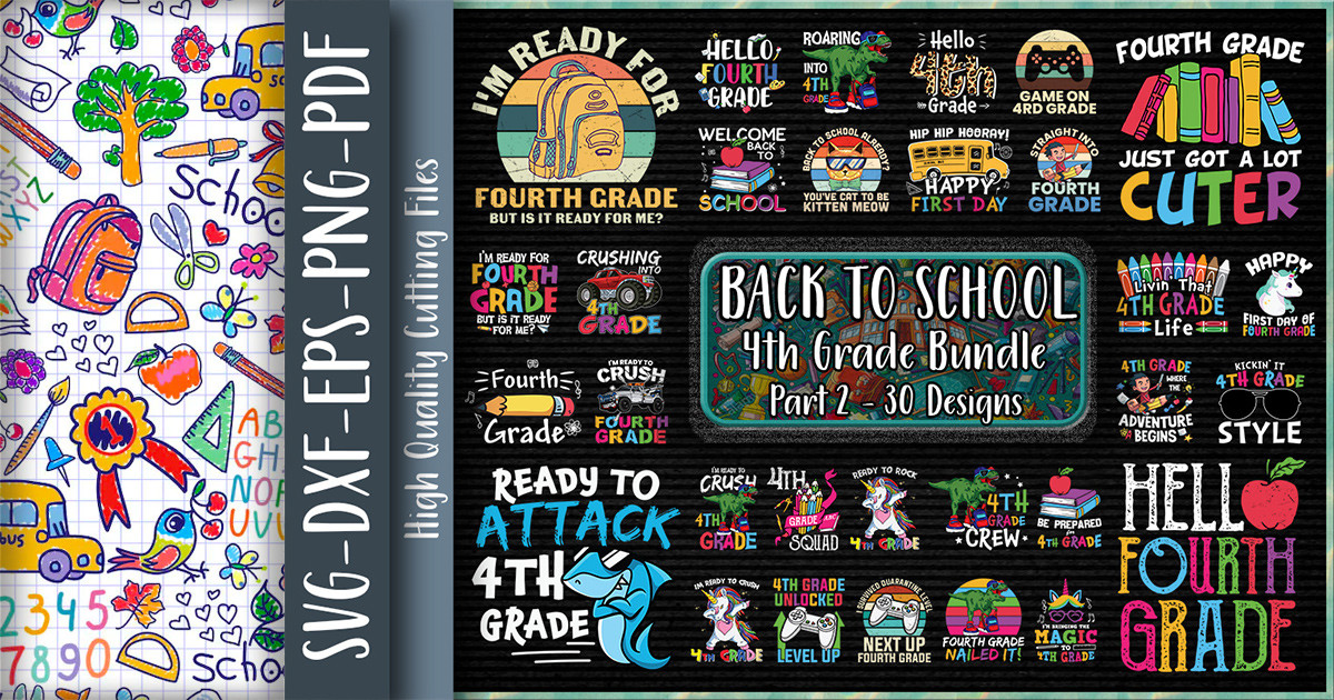 Fourth Grade Back to School Bundle P2 Bundle · Creative Fabrica