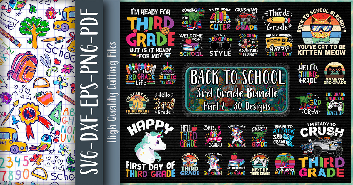 Third Grade Back to School Bundle P2 Bundle · Creative Fabrica