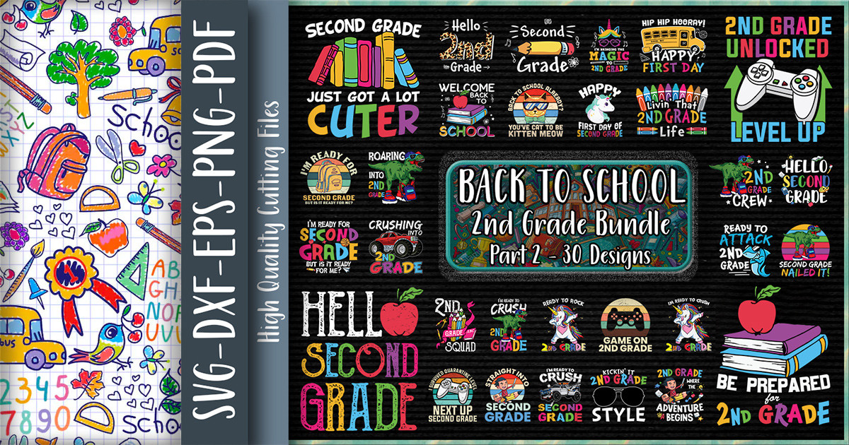 Second Grade Back to School Bundle P2 Bundle · Creative Fabrica
