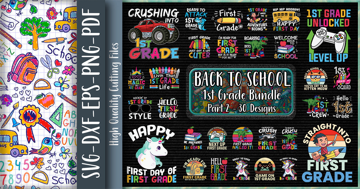 First Grade Back to School Bundle P2 Bundle · Creative Fabrica