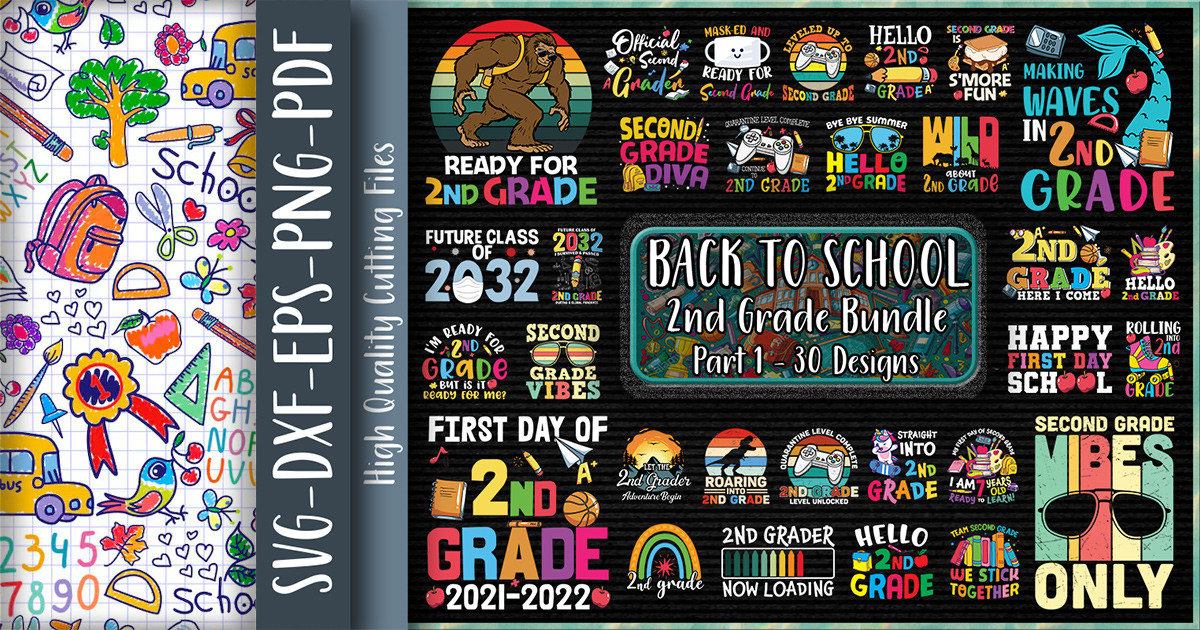 Second Grade Back to School Bundle P1 Bundle · Creative Fabrica