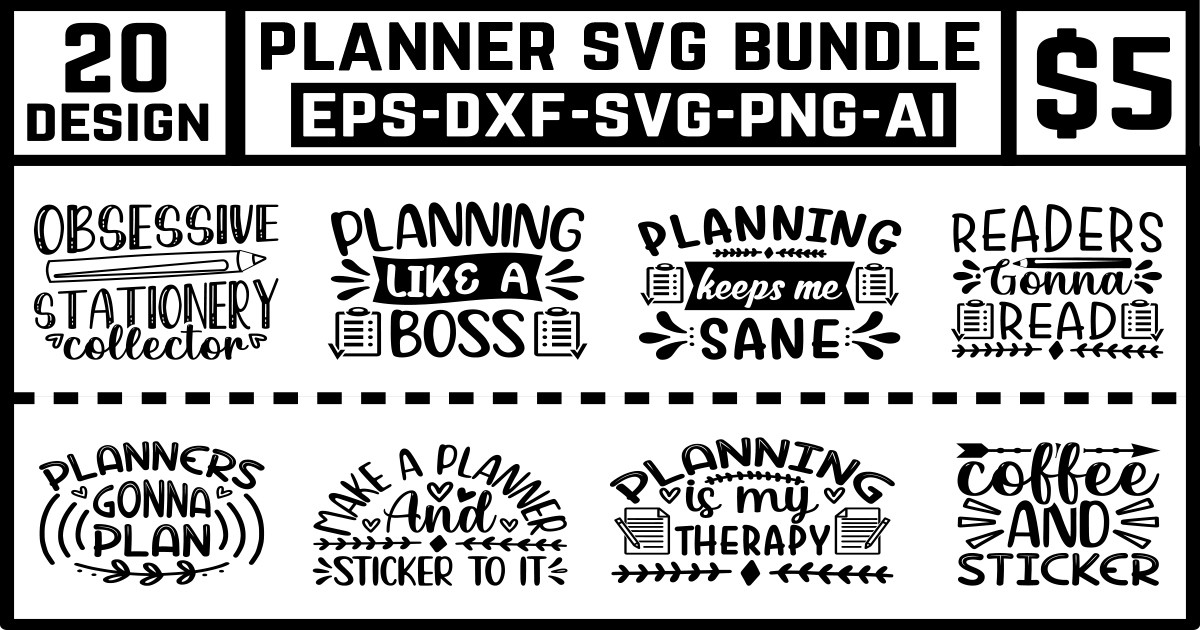 Planner SVG Bundle Bundle · Creative Fabrica