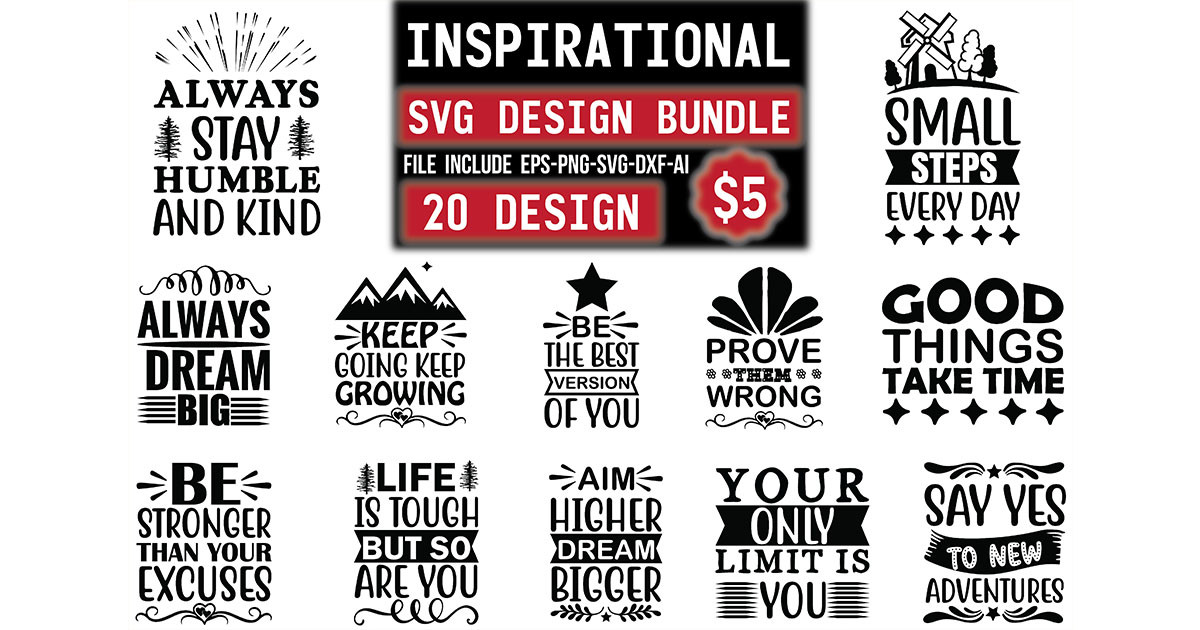 Inspirational SVG Design Bundle Bundle · Creative Fabrica