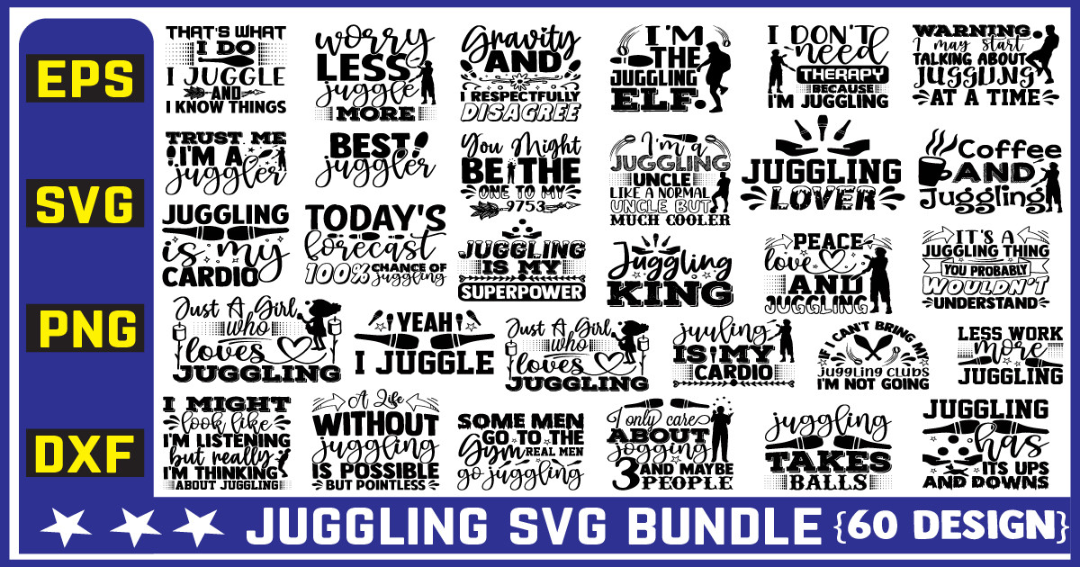 Juggling SVG Design Bundle Bundle · Creative Fabrica