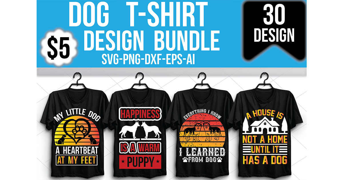 Dog T-Shirt Design Bundle Bundle · Creative Fabrica