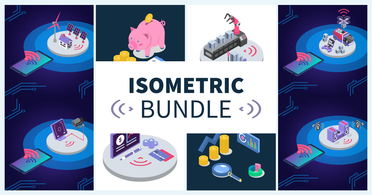 Isometric Bundle Bundle · Creative Fabrica