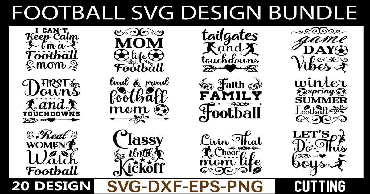 Football SVG Design Bundle Bundle · Creative Fabrica